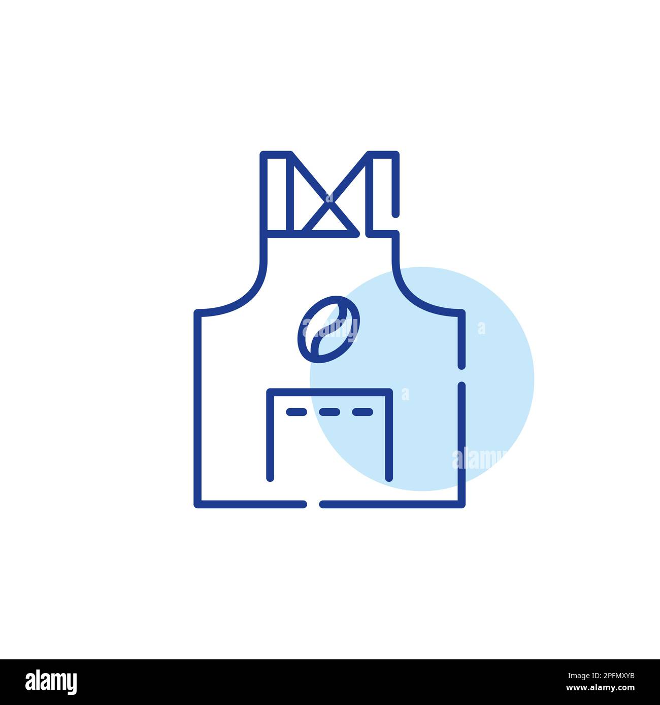 Barista apron. Coffee shop worker uniform. Pixel perfect, editable ...