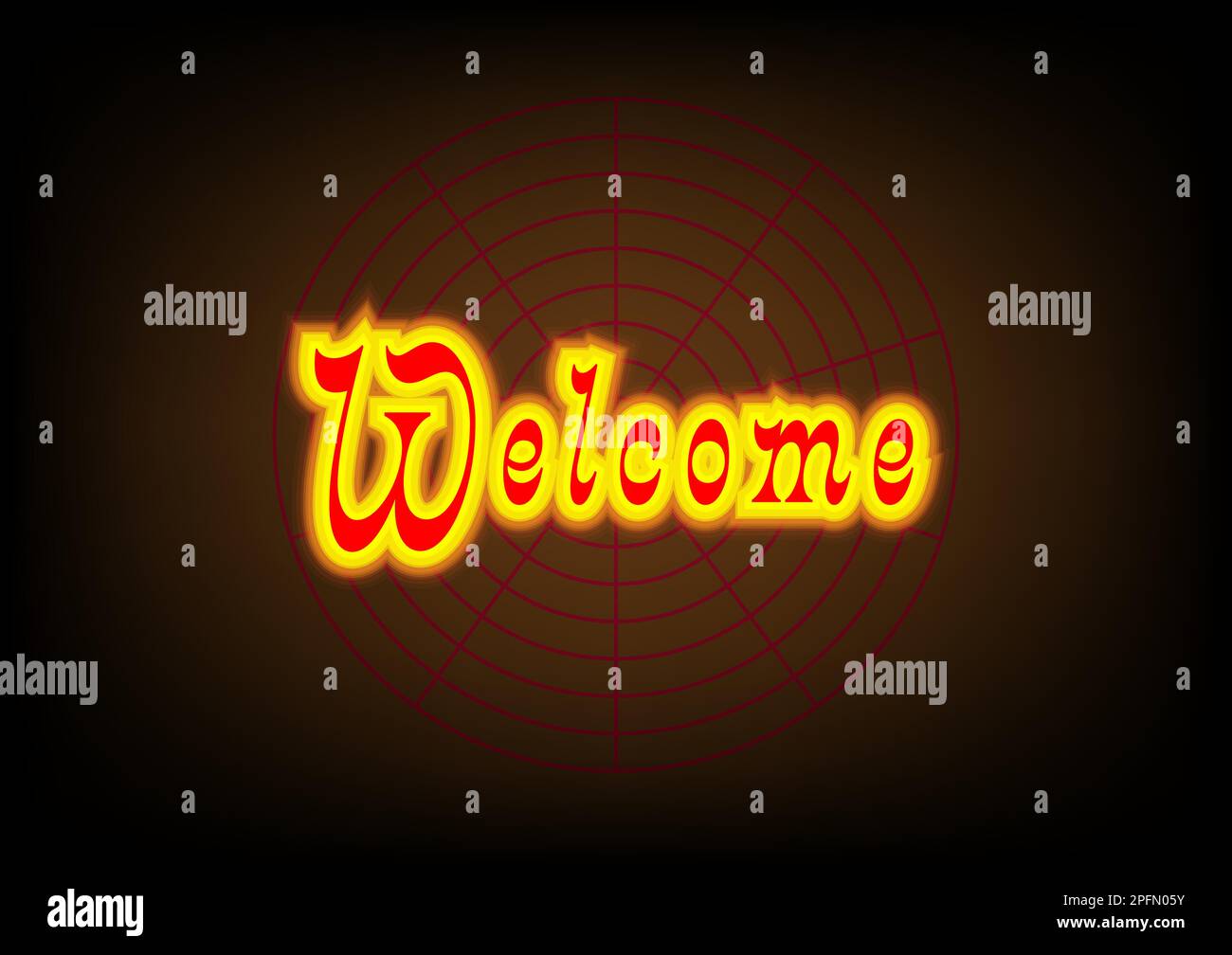 Welcome sign neon text led light digital graphic design networking ...
