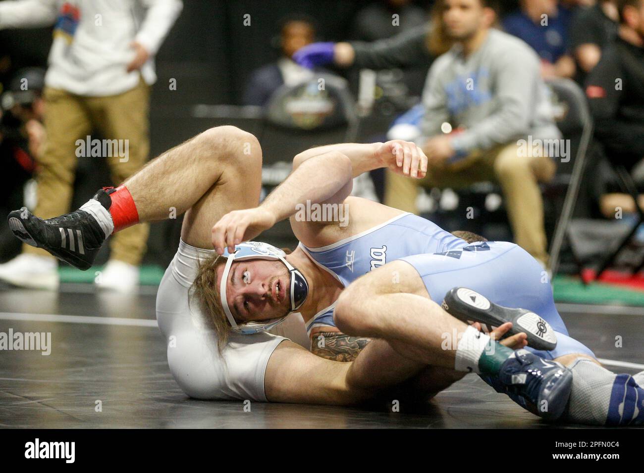 North Carolina's Austin O'Connor attempts to take down Lehigh's Josh ...