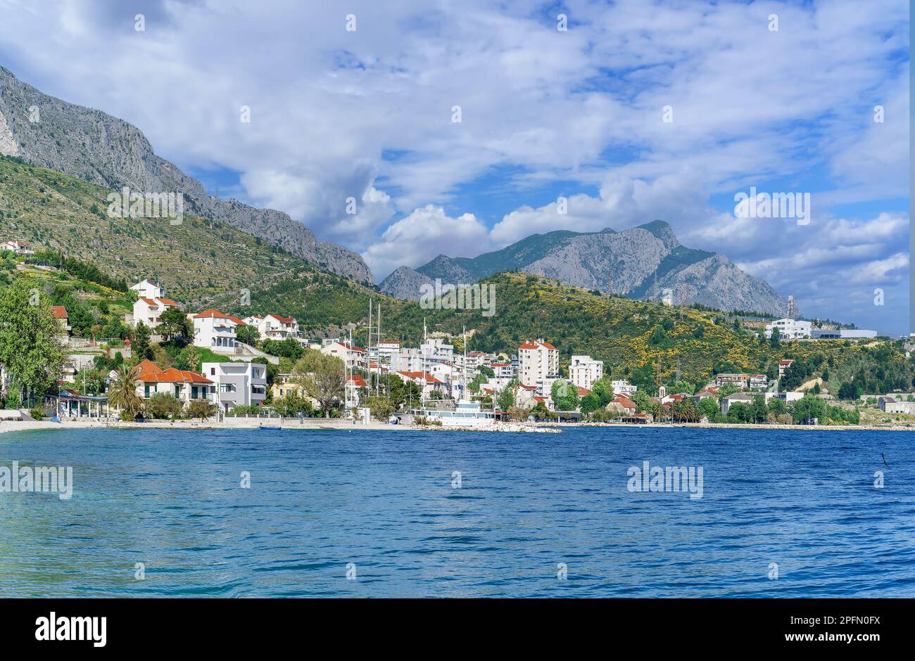 Landscape with Duce village, Omis, Croatia Stock Photo - Alamy