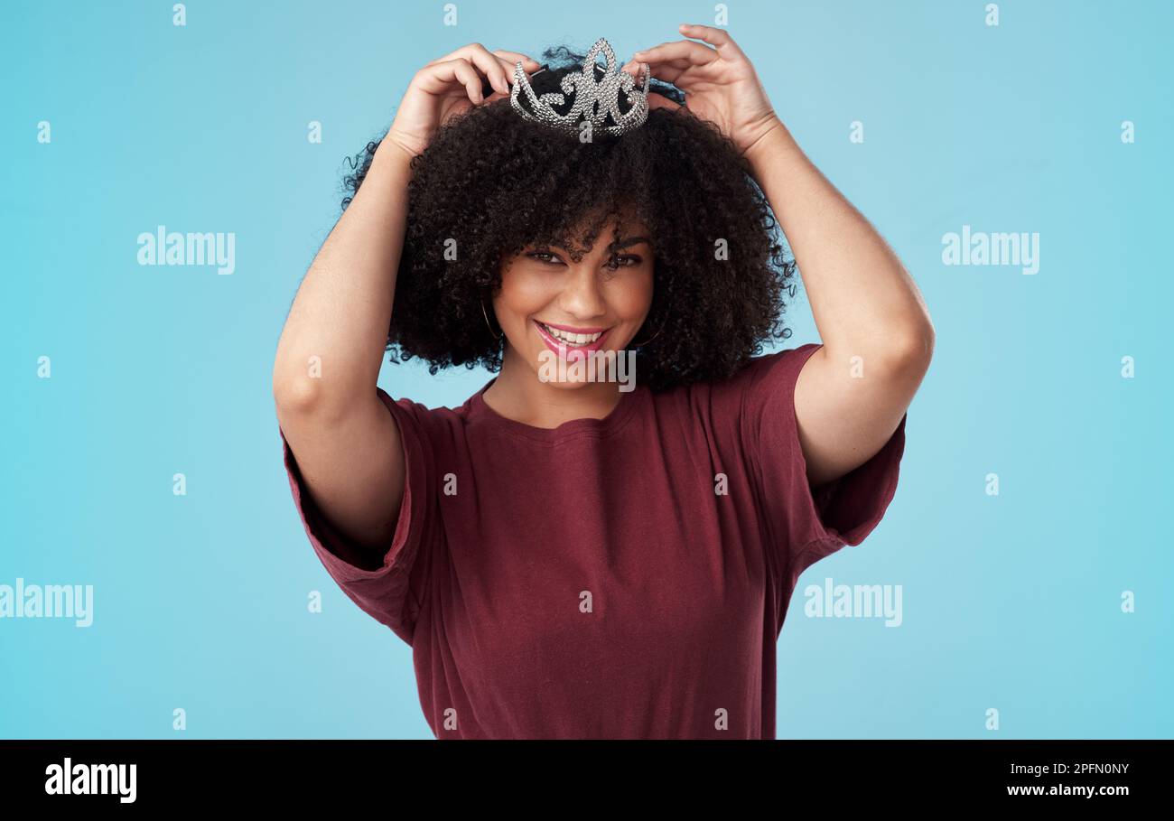 Wear your confidence like a queen wears her crown. Studio shot of a ...