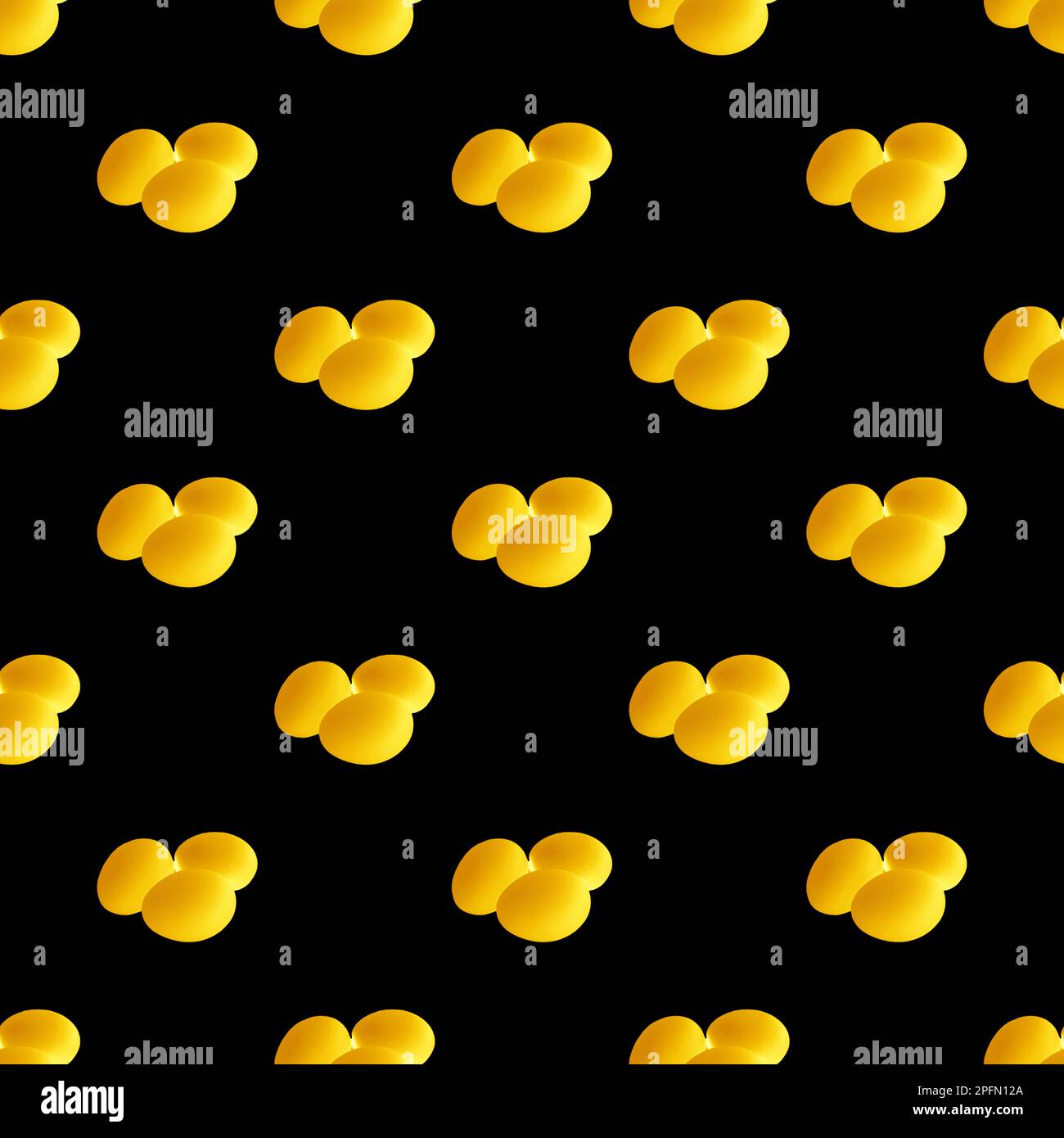Seamless Pattern of Golden Triple Eggs on Black Background Stock Photo ...
