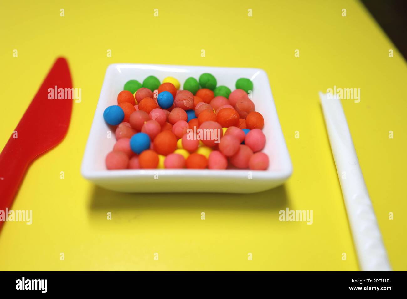 An image of the food of the future. Complete meal. Synthetic food Stock ...