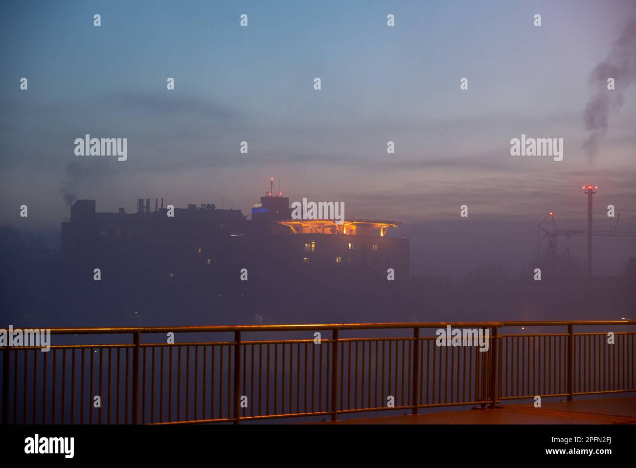 Trier, Germany. 18th Mar, 2023. The helicopter landing platform of a ...