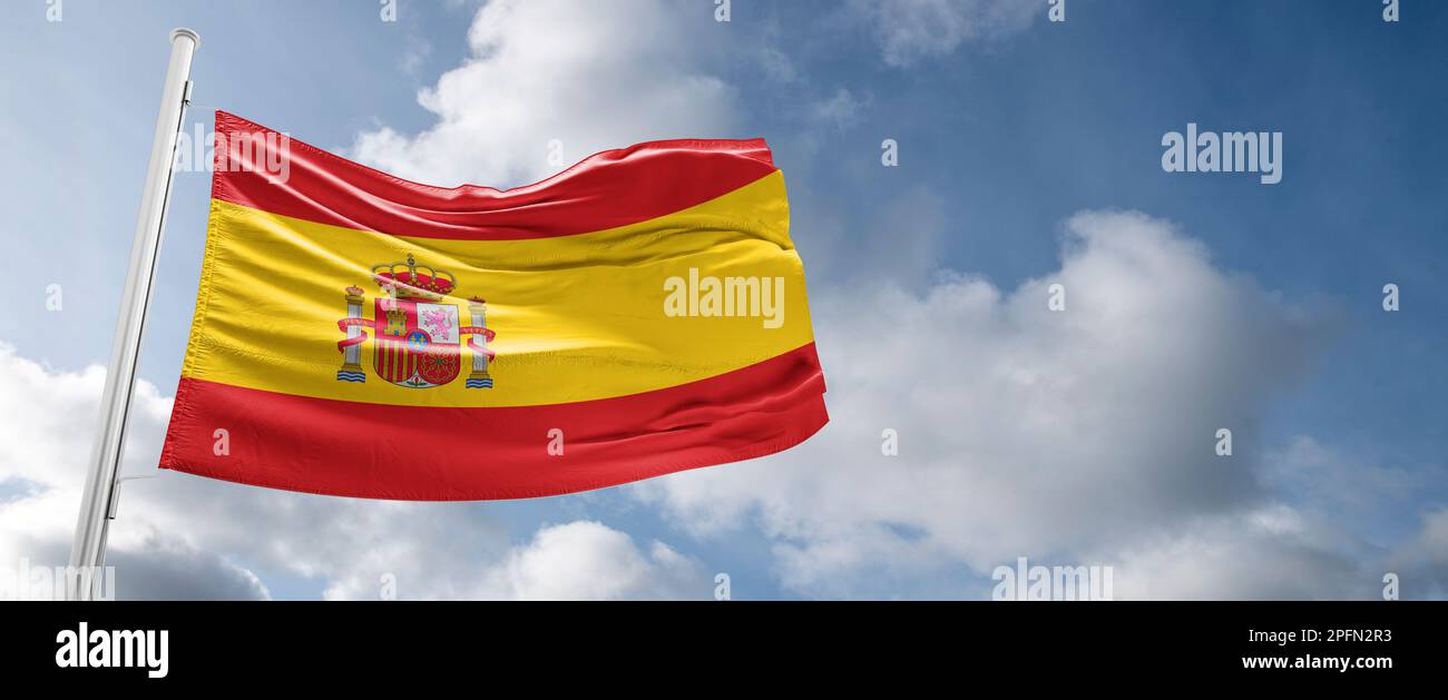 The national flag of Spain. 2023 Spanish general election Stock Photo ...