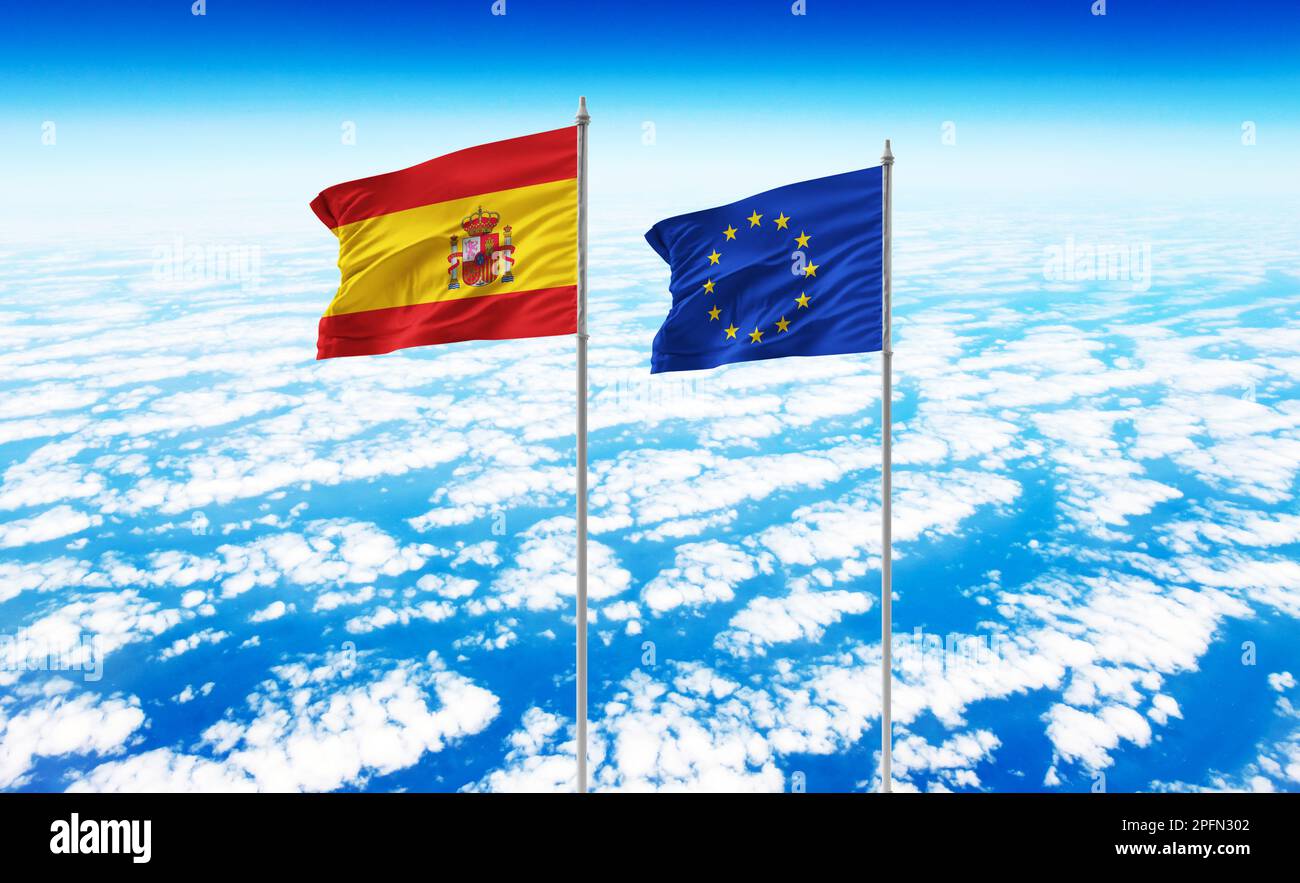 The national flag of Spain. 2023 Spanish general election Stock Photo ...