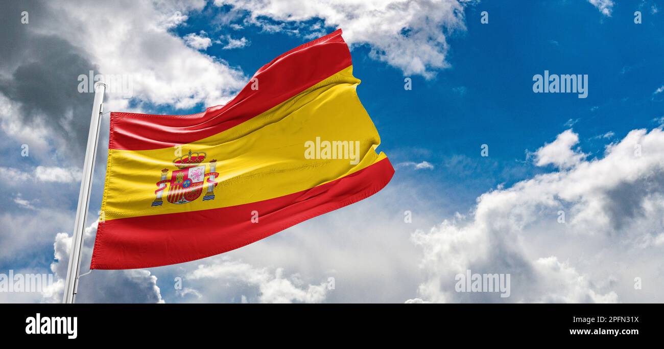 The national flag of Spain. 2023 Spanish general election Stock Photo ...