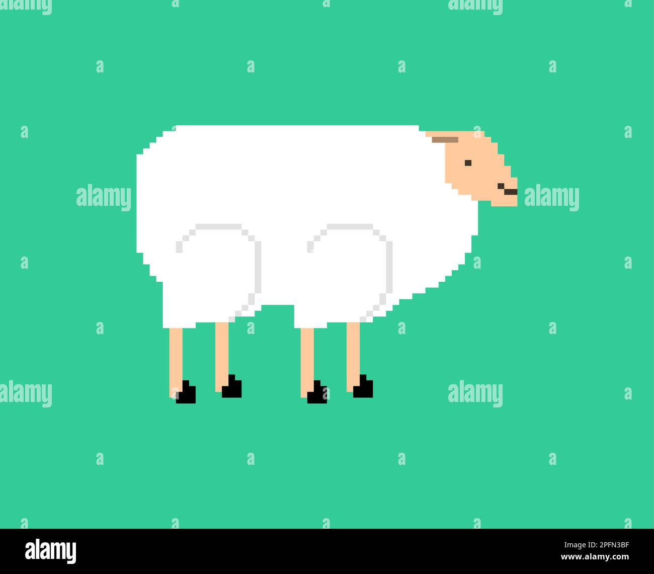 Sheep pixel art. ewe 8 bit. pixelated Vector illustration Stock Vector ...