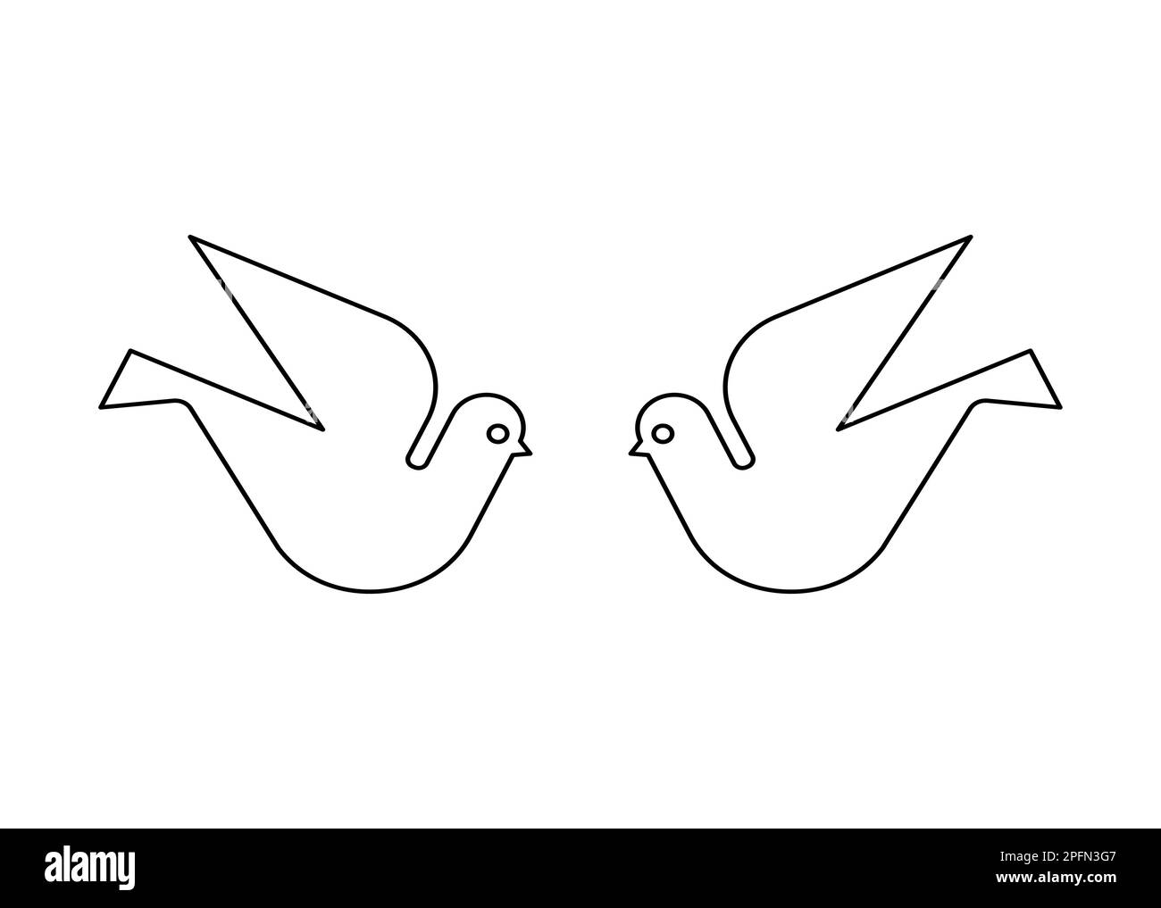Dove sign. Pigeon symbol. Vector illustration Stock Vector Image & Art ...