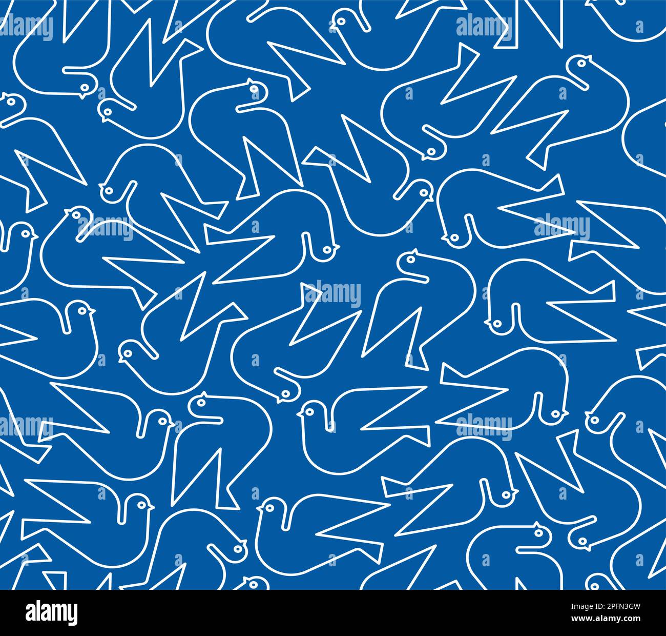 Dove pattern seamless. Pigeon background. Ornament of kids fabric Stock ...