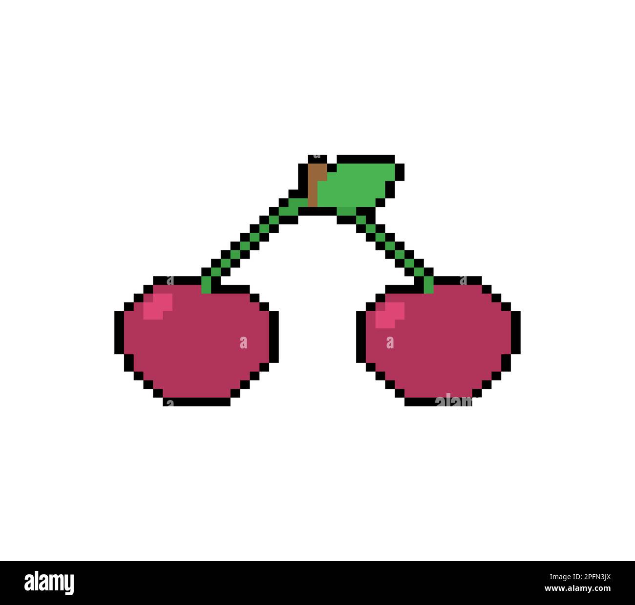 Pixel art cherry hi-res stock photography and images - Alamy