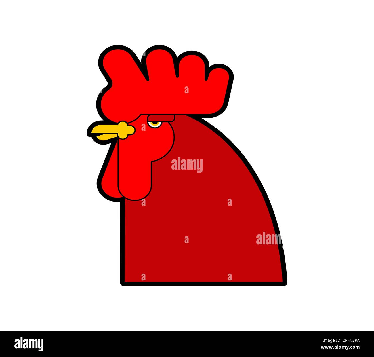 Red rooster sign. Red cock isolated. Vector illustration Stock Vector ...