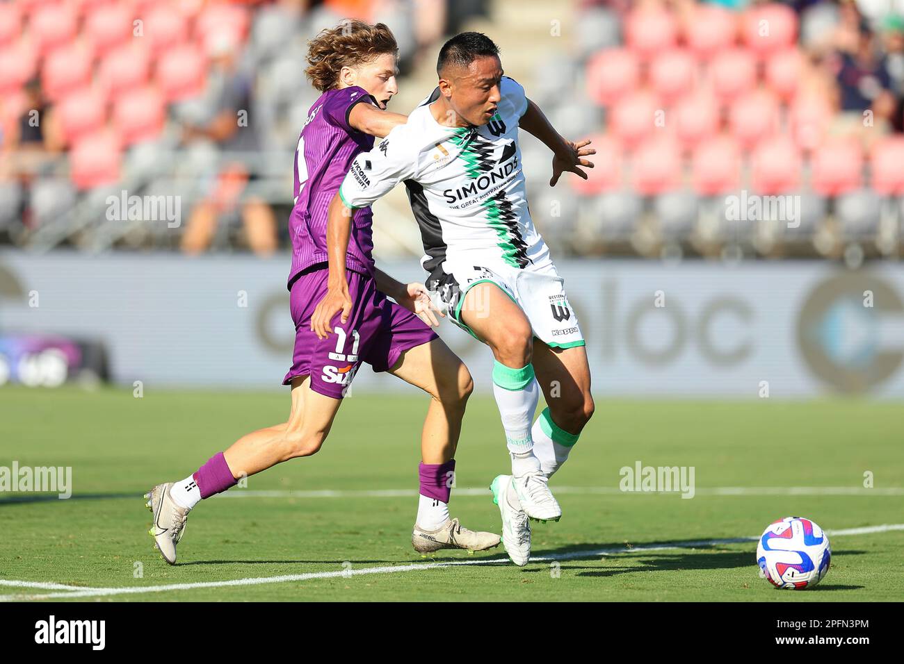 Jez Lofthouse of the Roar and Took Imai of Western United in action ...