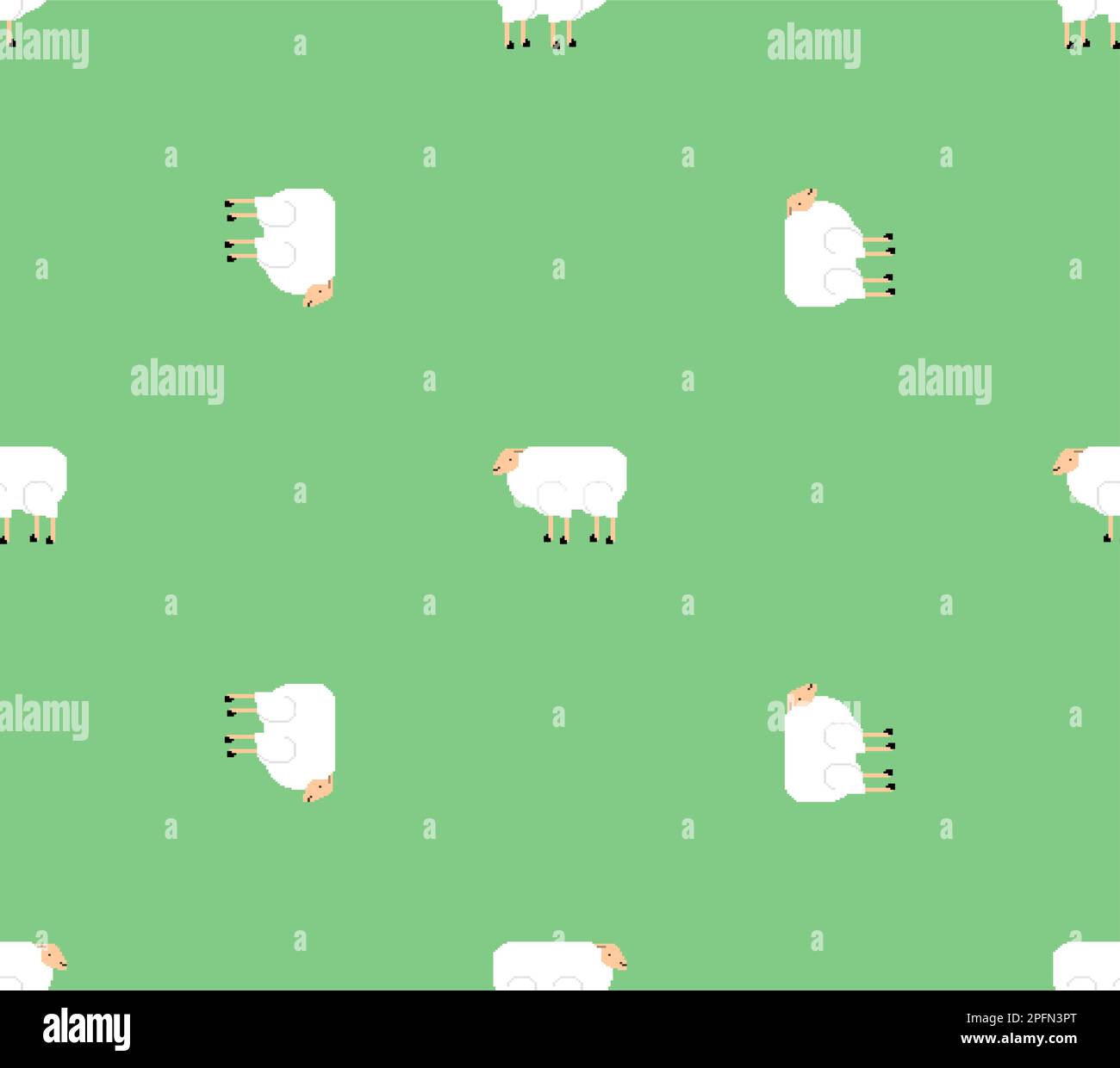 Sheep pixel art pattern seamless. ewe 8 bit background. pixelated Vector texture Stock Vector ...