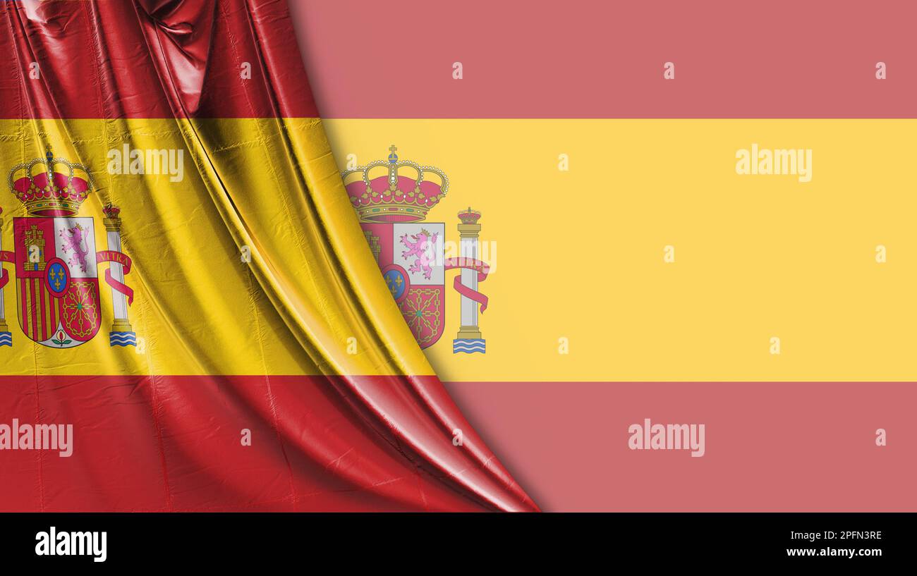 The national flag of Spain. 2023 Spanish general election Stock Photo ...
