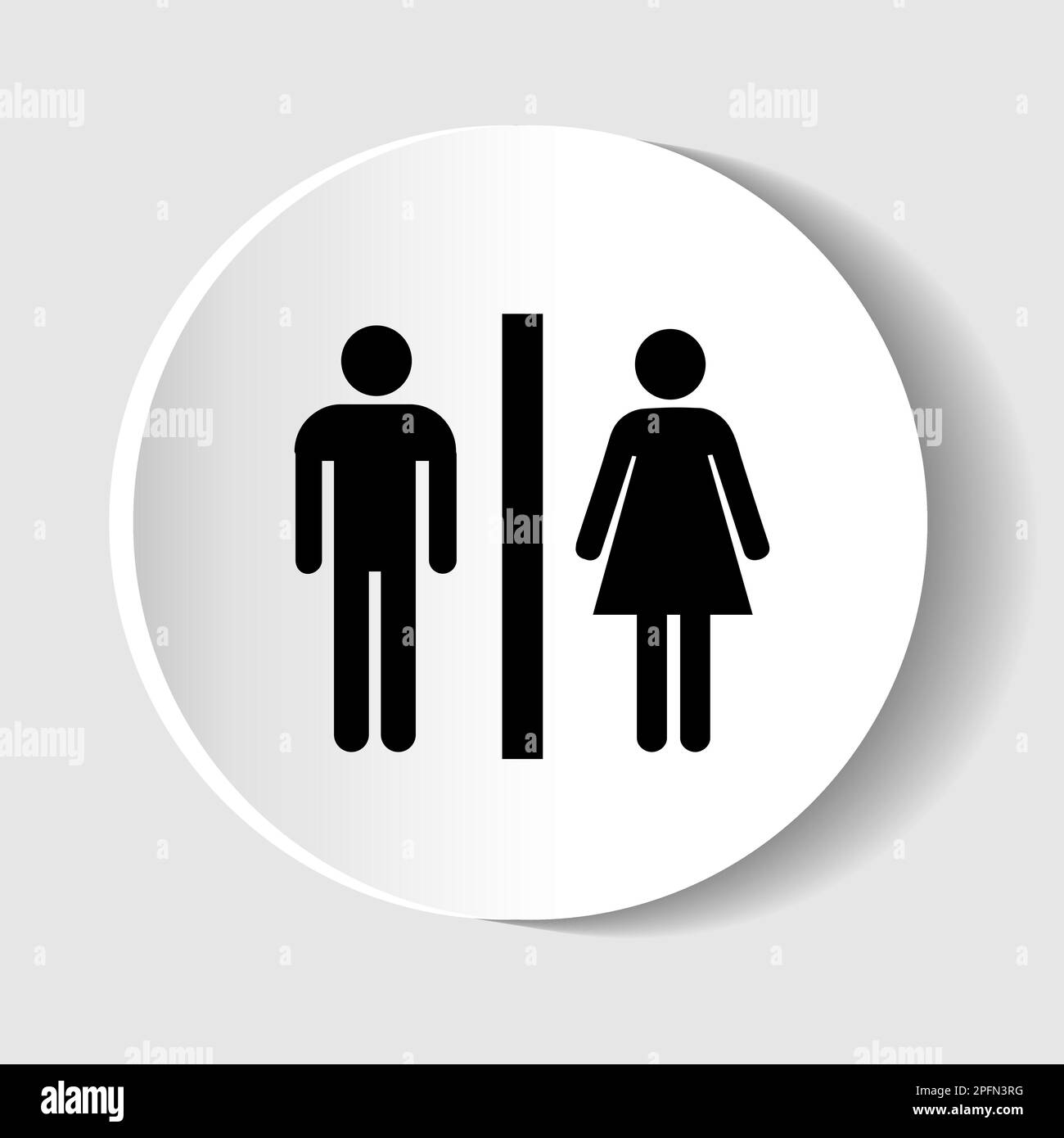 Circle toilet icon male and female, vector Stock Vector Image & Art - Alamy