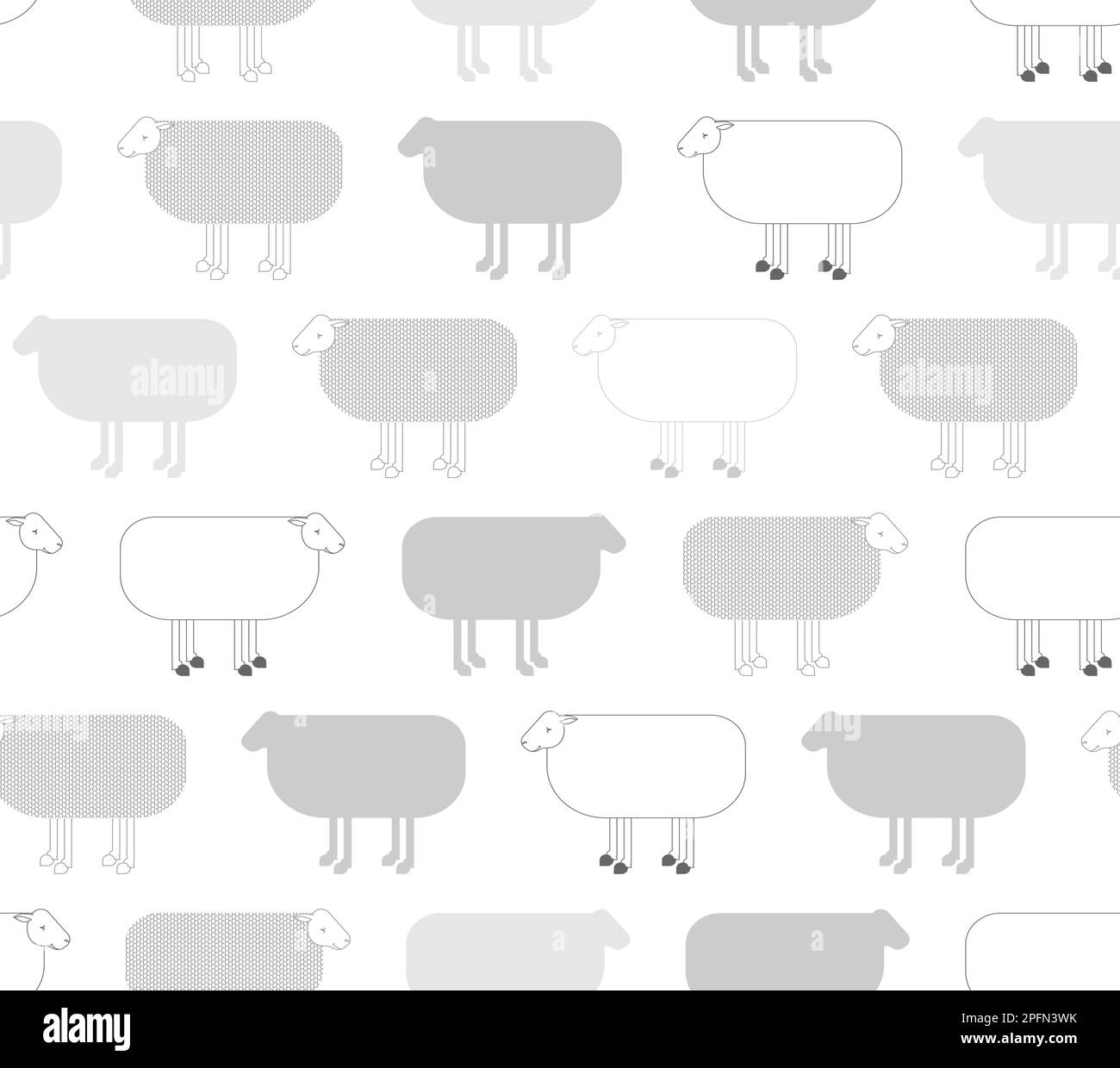 Sheep pattern seamless. ewe background. Ornament of kids fabric Stock ...