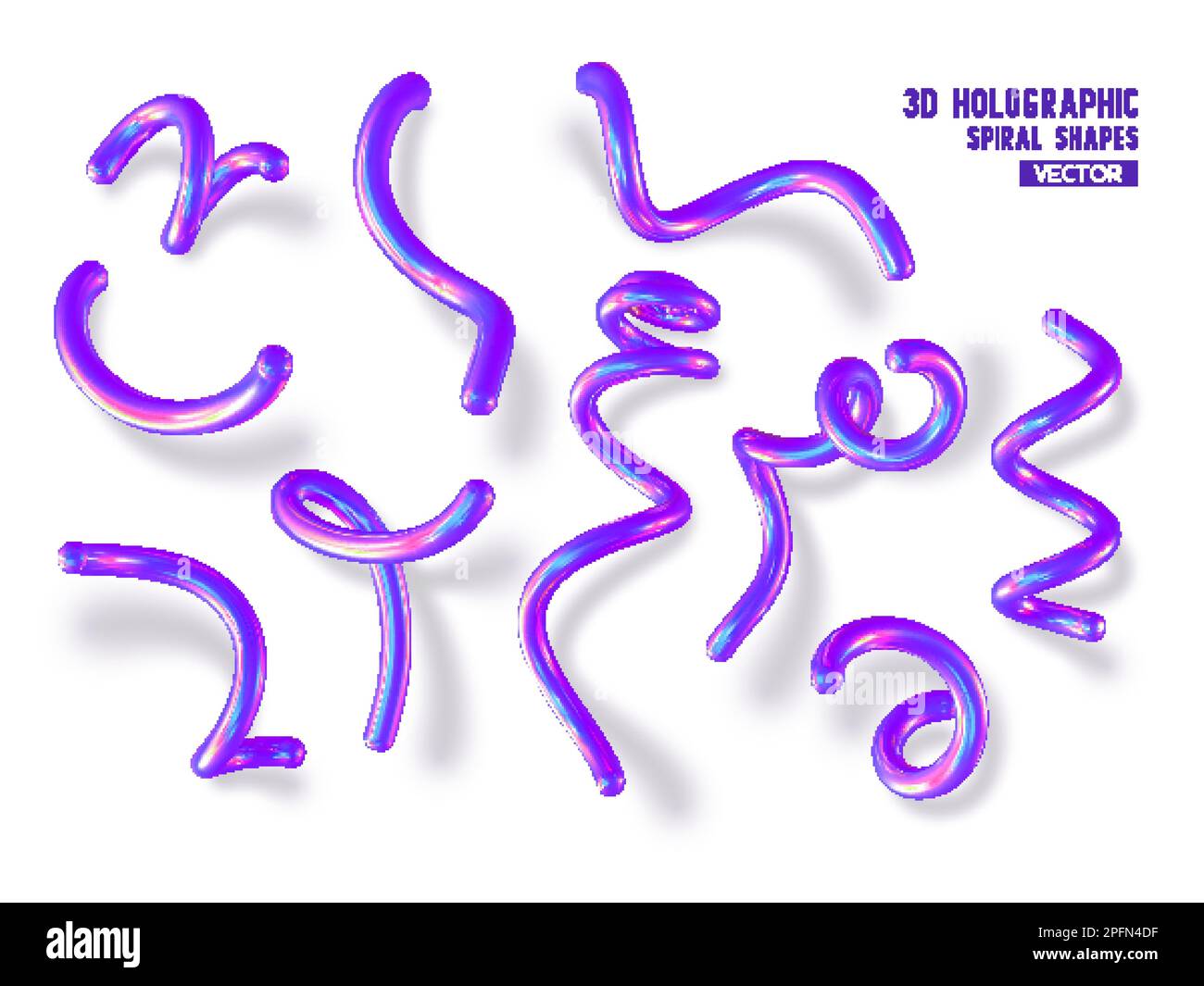 Abstract iridescent spiral shape Stock Vector Images - Alamy