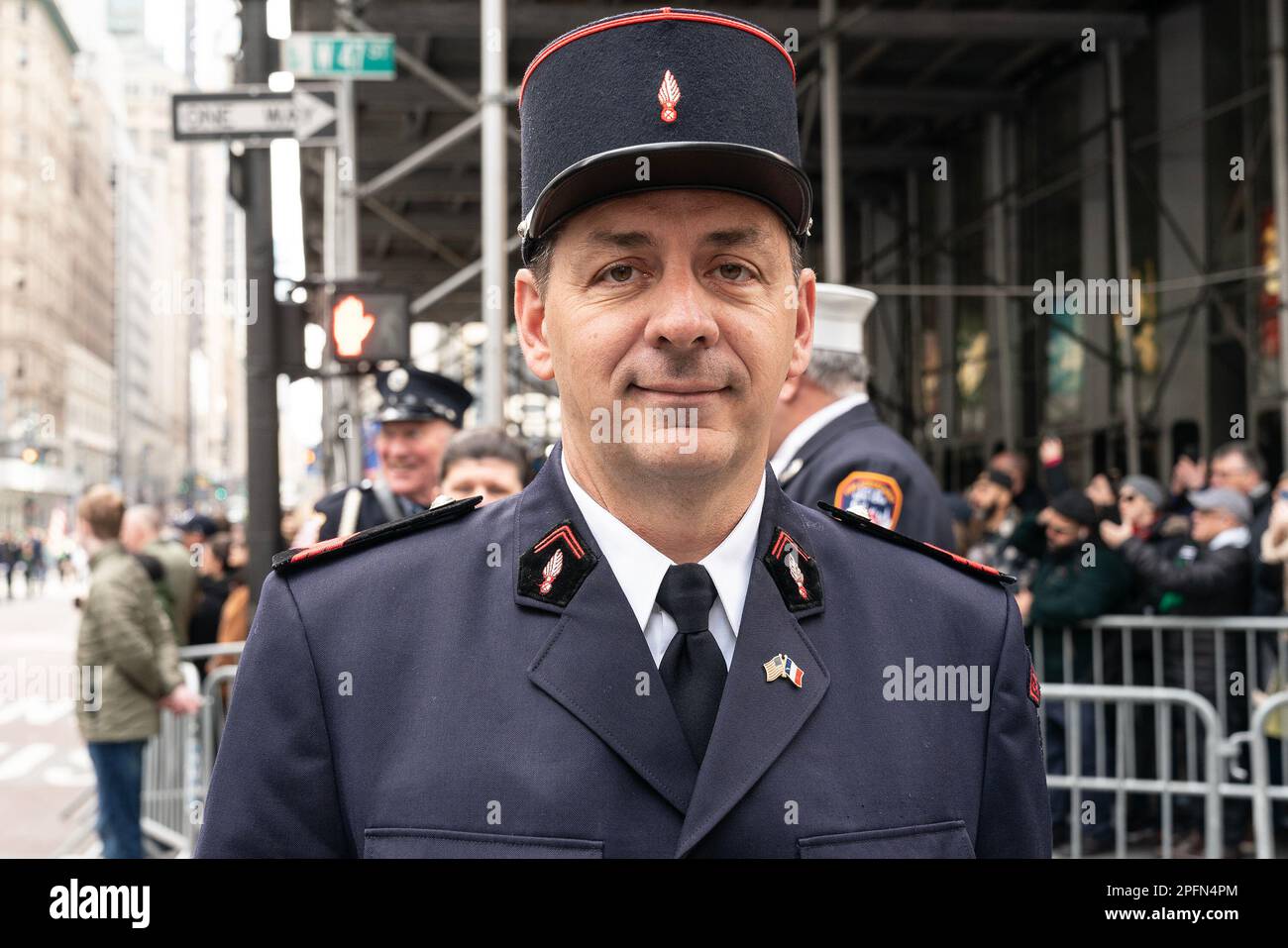 New York, United States. 17th Mar, 2023. Firefighter from Marseille ...