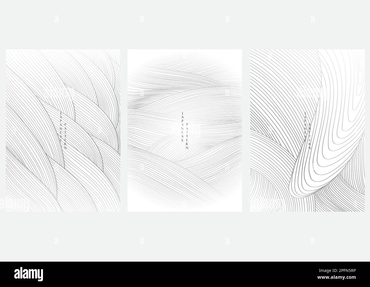 Abstract art background with line pattern vector. Hand drawn wave with ...