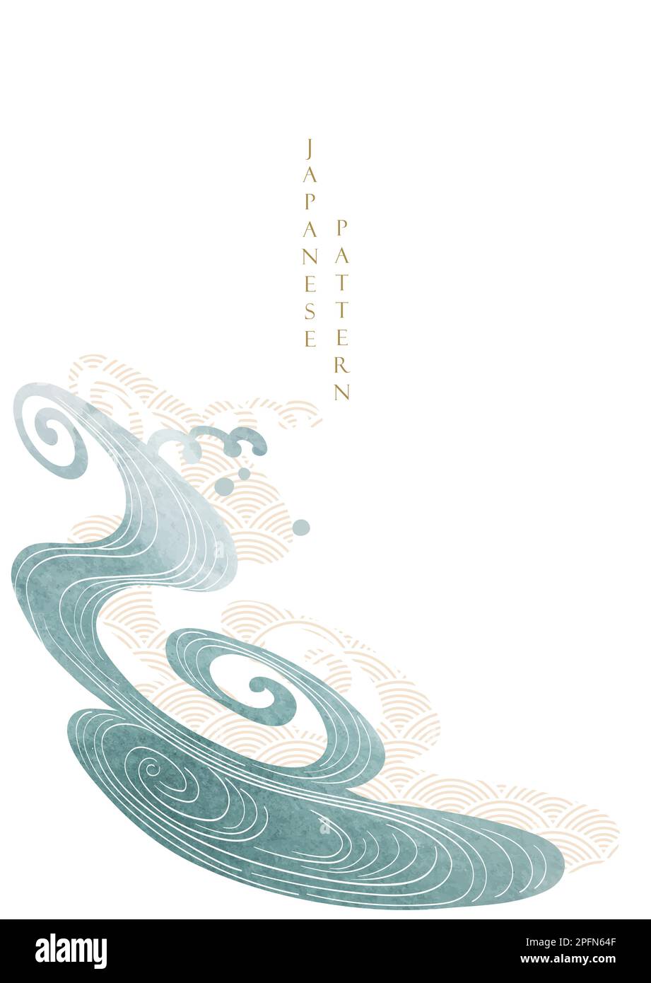 Wave painting japanese style Cut Out Stock Images & Pictures - Alamy