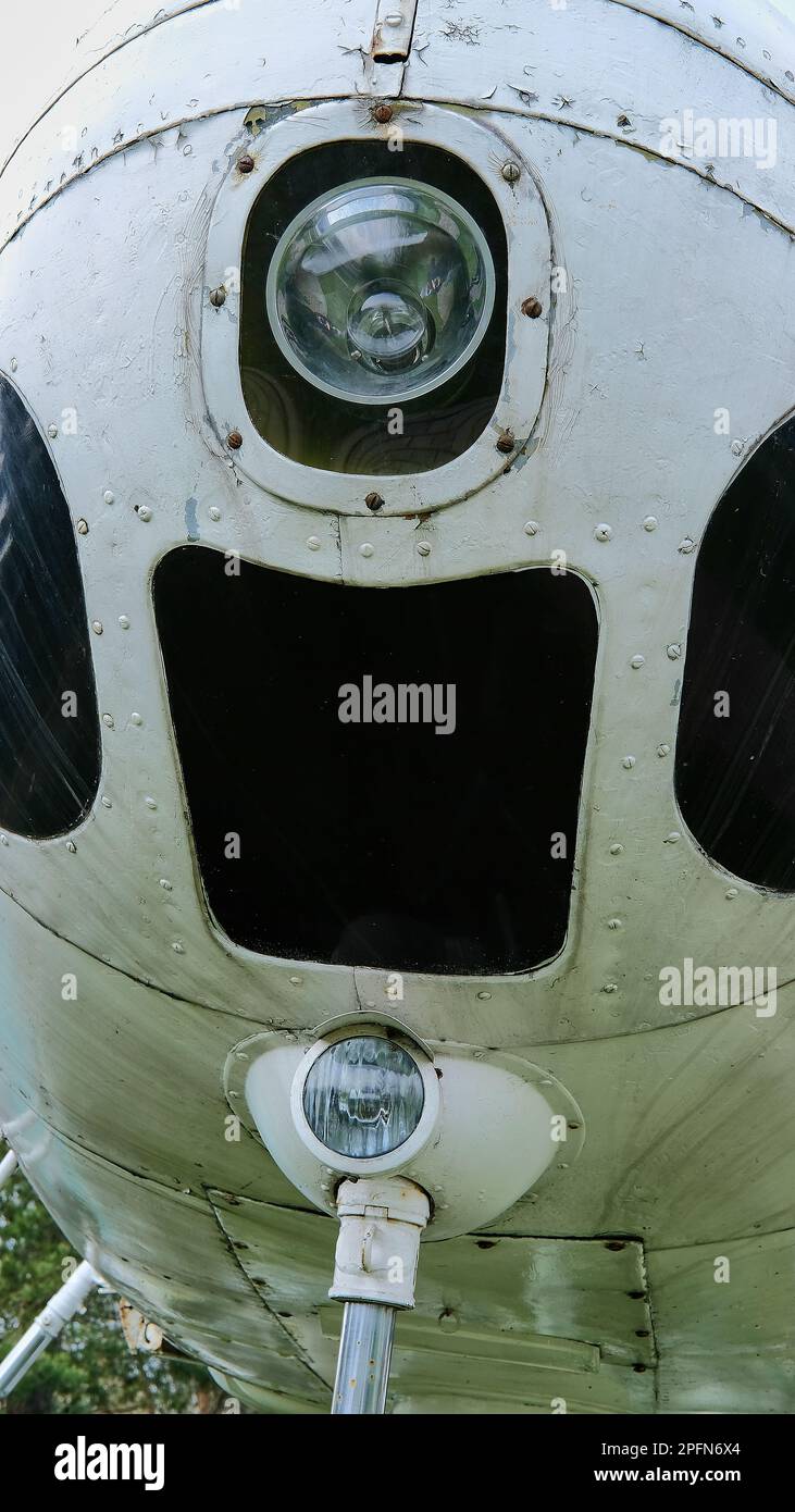 Helicopter lower nose with canopy Stock Photo - Alamy