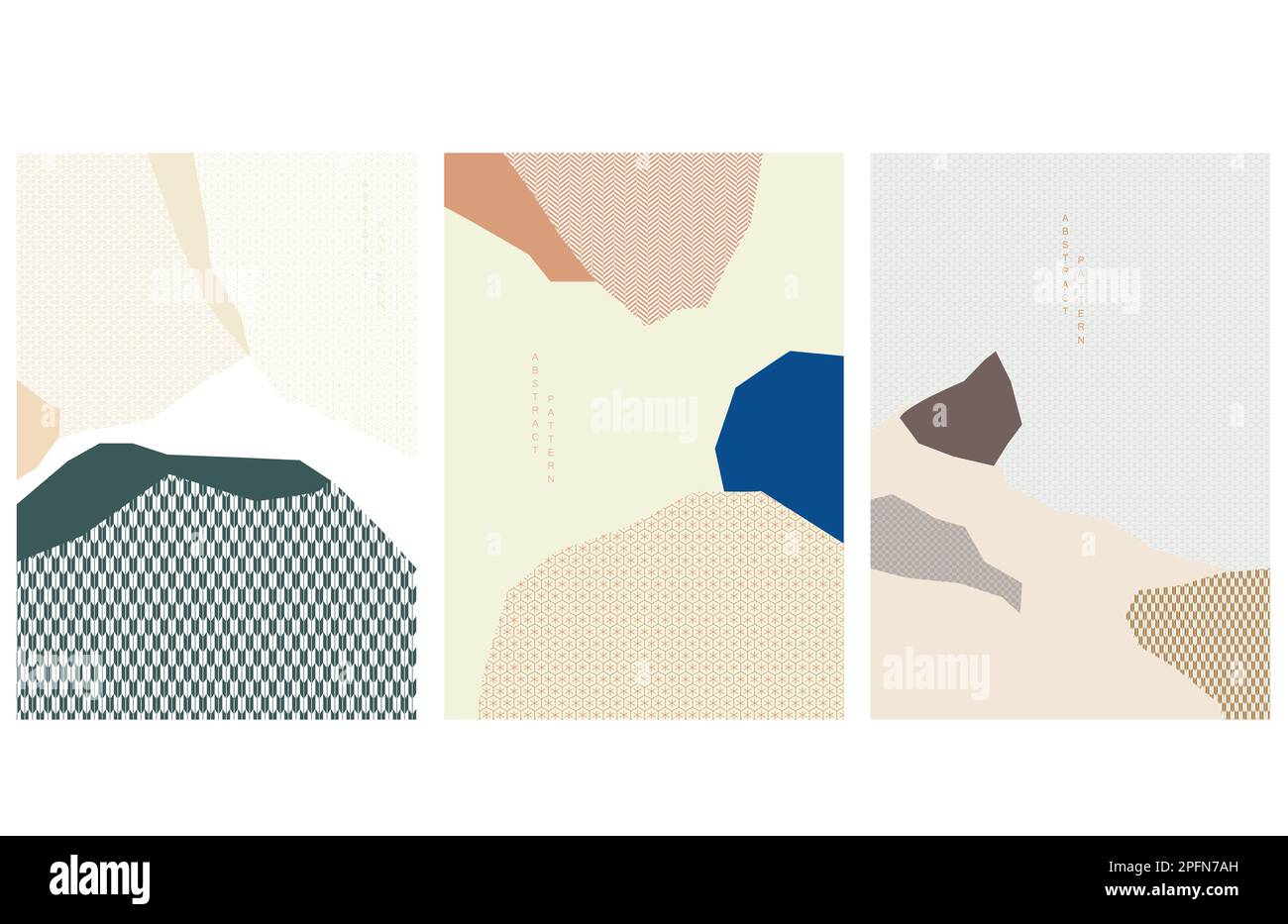 Abstract art background with Japanese geometric pattern vector ...