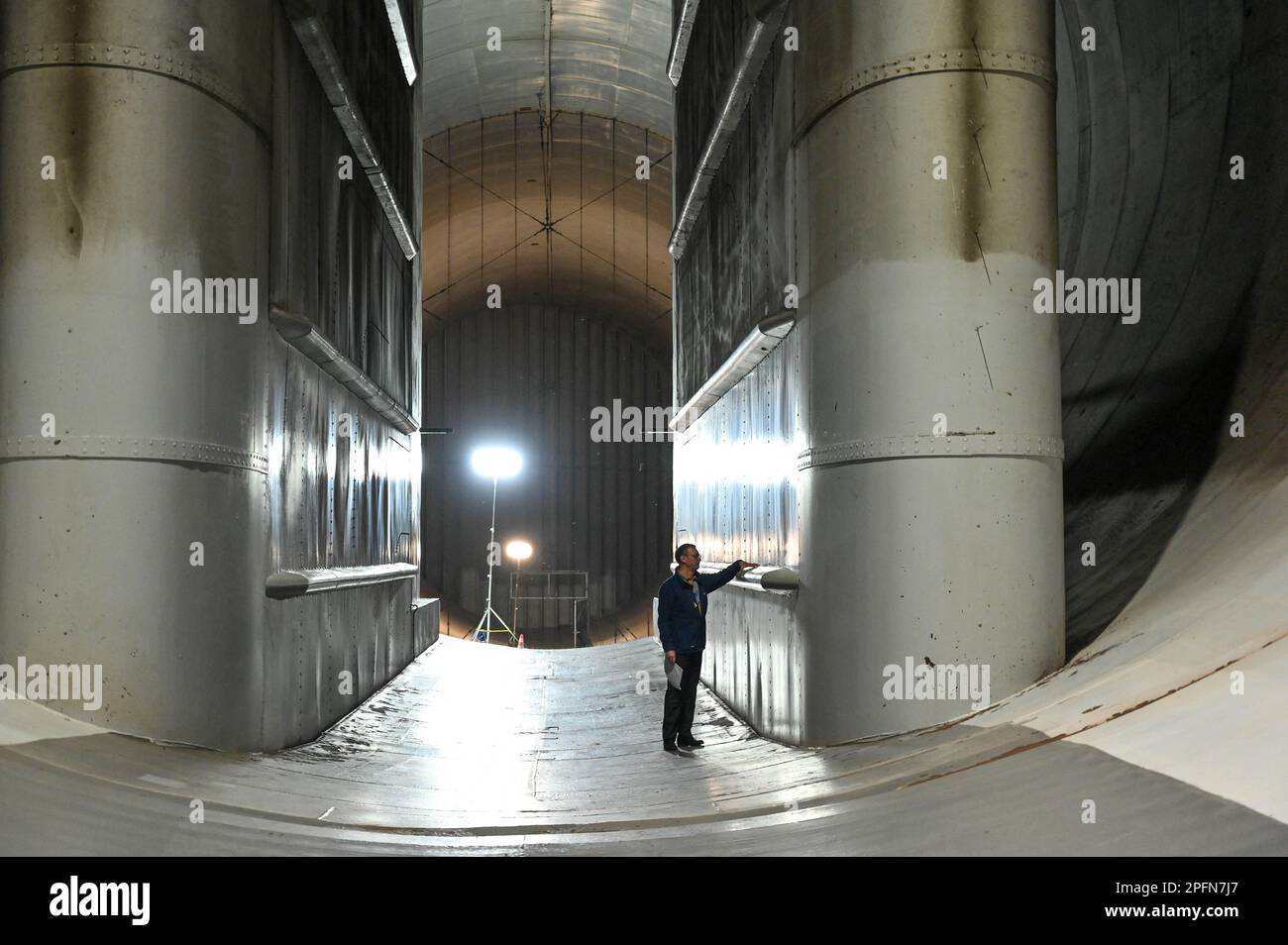 Modane Avrieux, France. 17th Mar, 2023. Illustration and view of the ...