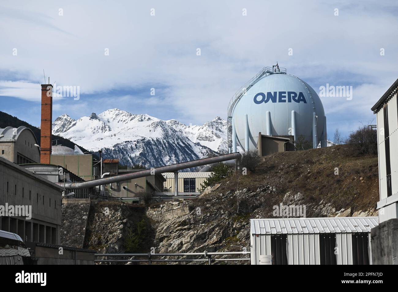 Modane Avrieux, France. 17th Mar, 2023. Illustration and view of the ...