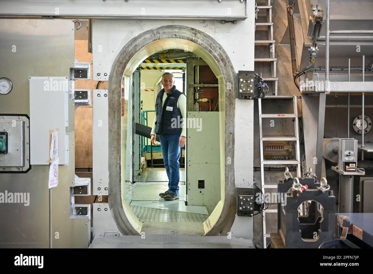 Modane Avrieux, France. 17th Mar, 2023. Illustration and view of an ...