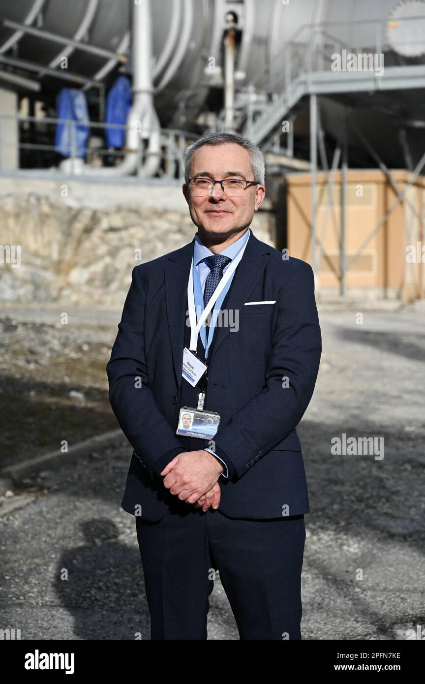 Modane Avrieux, France. 17th Mar, 2023. Portrait of Pascal Crozier ...