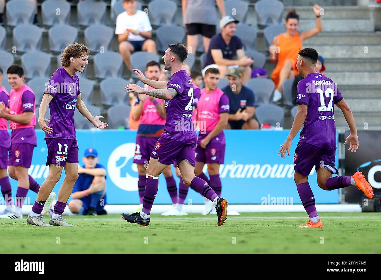 Jez Lofthouse of the Roar reacts during the A-League Men's soccer match ...