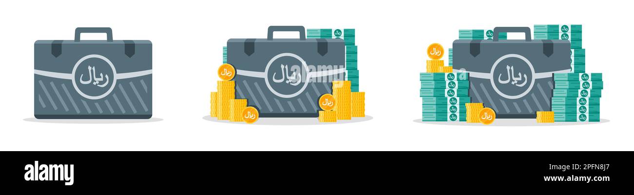 Saudi Riyal Money Case Icons Stock Vector Image & Art - Alamy