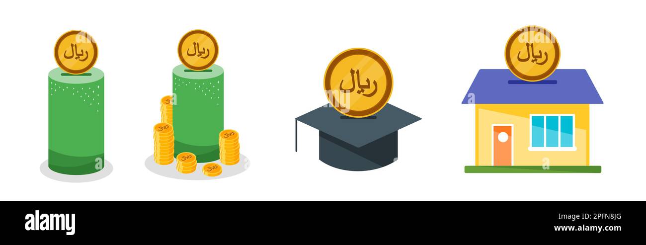 Saving Saudi Riyal Money Set Stock Vector Image & Art - Alamy