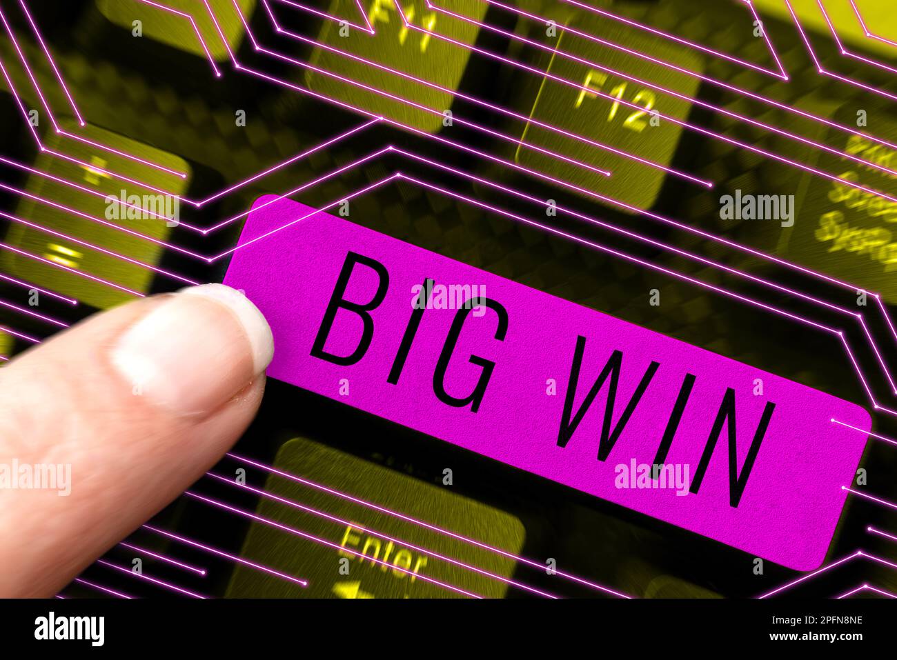 Writing displaying text Big Win. Concept meaning having won an ...
