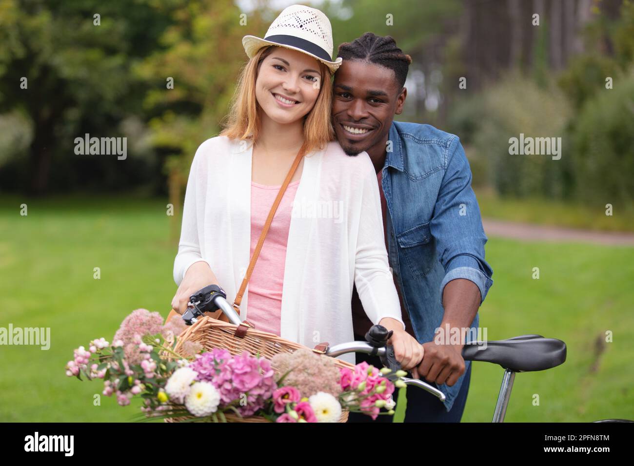 portrait of a mixed couple posing Stock Photo - Alamy