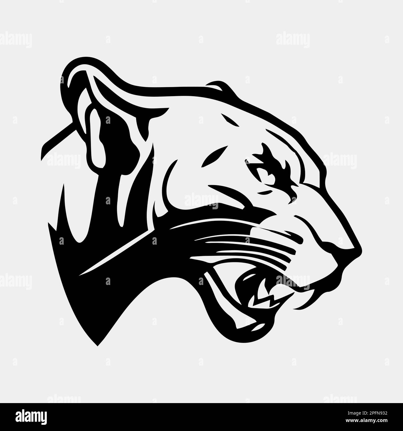 Animal Head - Panther - vector logo/icon illustration mascot Stock ...