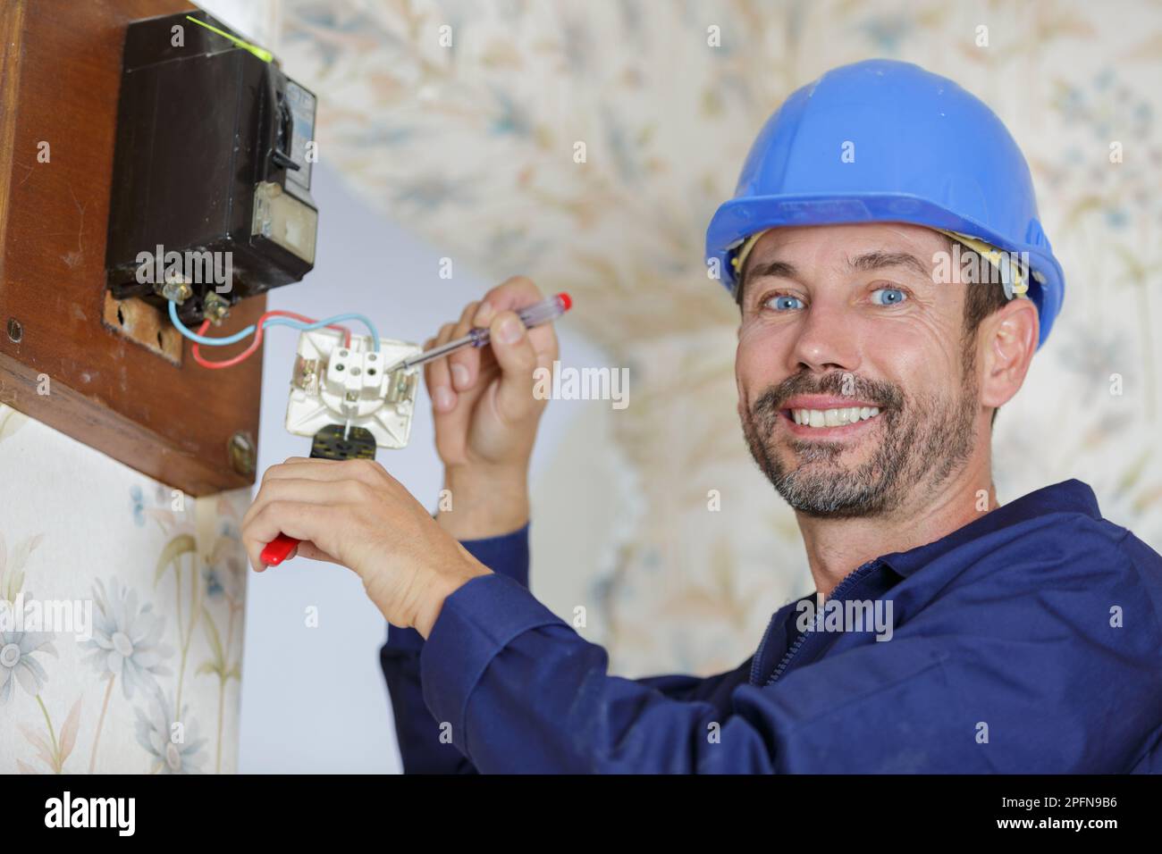electromechanic cabling connection of high voltage power Stock Photo ...