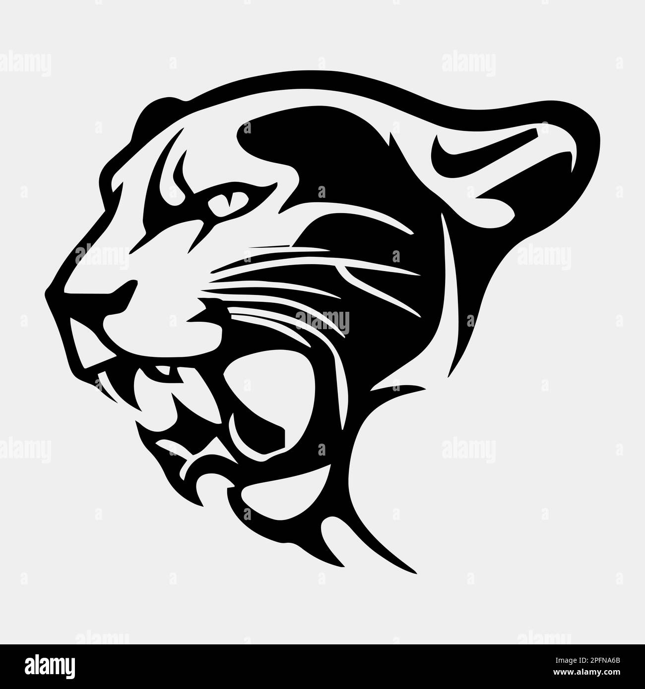 Animal Head - Panther - vector logo/icon illustration mascot Stock ...