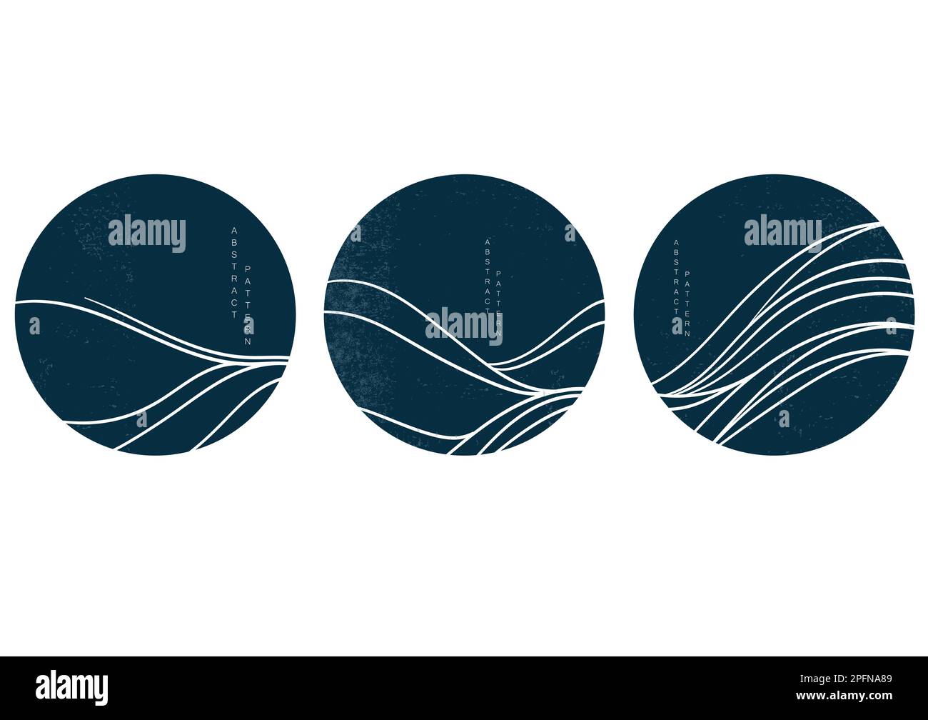 Japanese Wave Pattern With Abstract Art Background Vector Water Surface And Ocean Elements