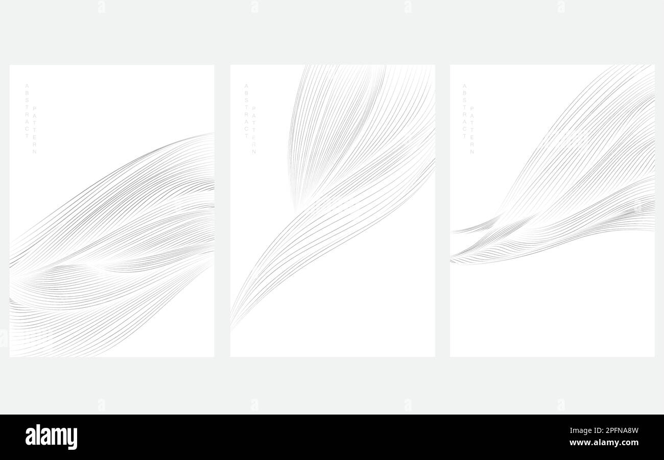 Abstract landscape background with white and grey hand drawn line ...