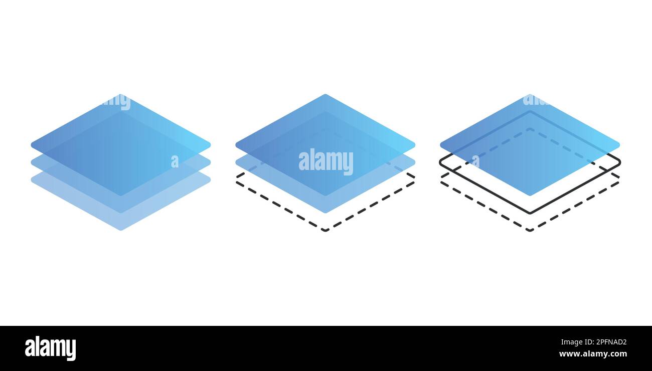 Layers stack icon in flat style. Fabric floor layer vector illustration ...