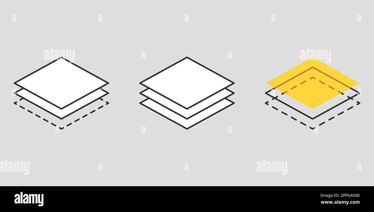 Layers stack icon in flat style. Fabric floor layer vector illustration on isolated background ...
