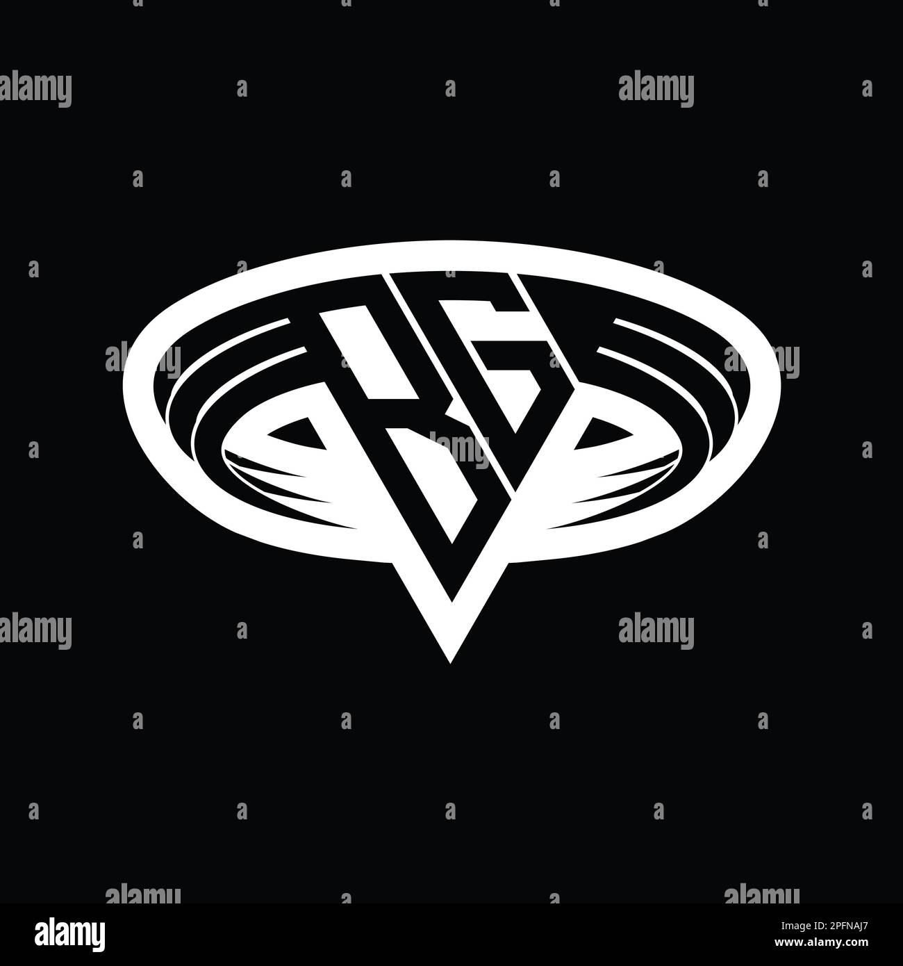 BG Logo monogram letter with triangle shape slice isolated outline ...