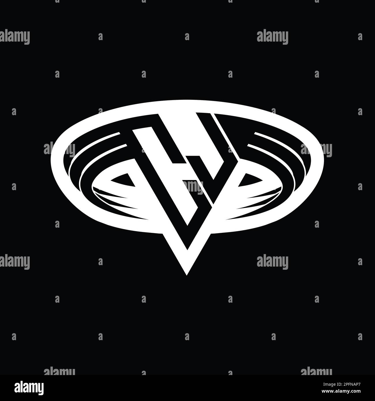 CJ Logo monogram letter with triangle shape slice isolated outline ...