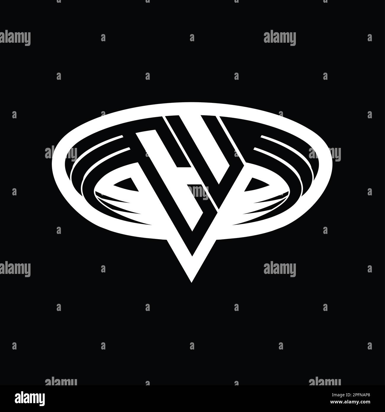 CU Logo monogram letter with triangle shape slice isolated outline ...