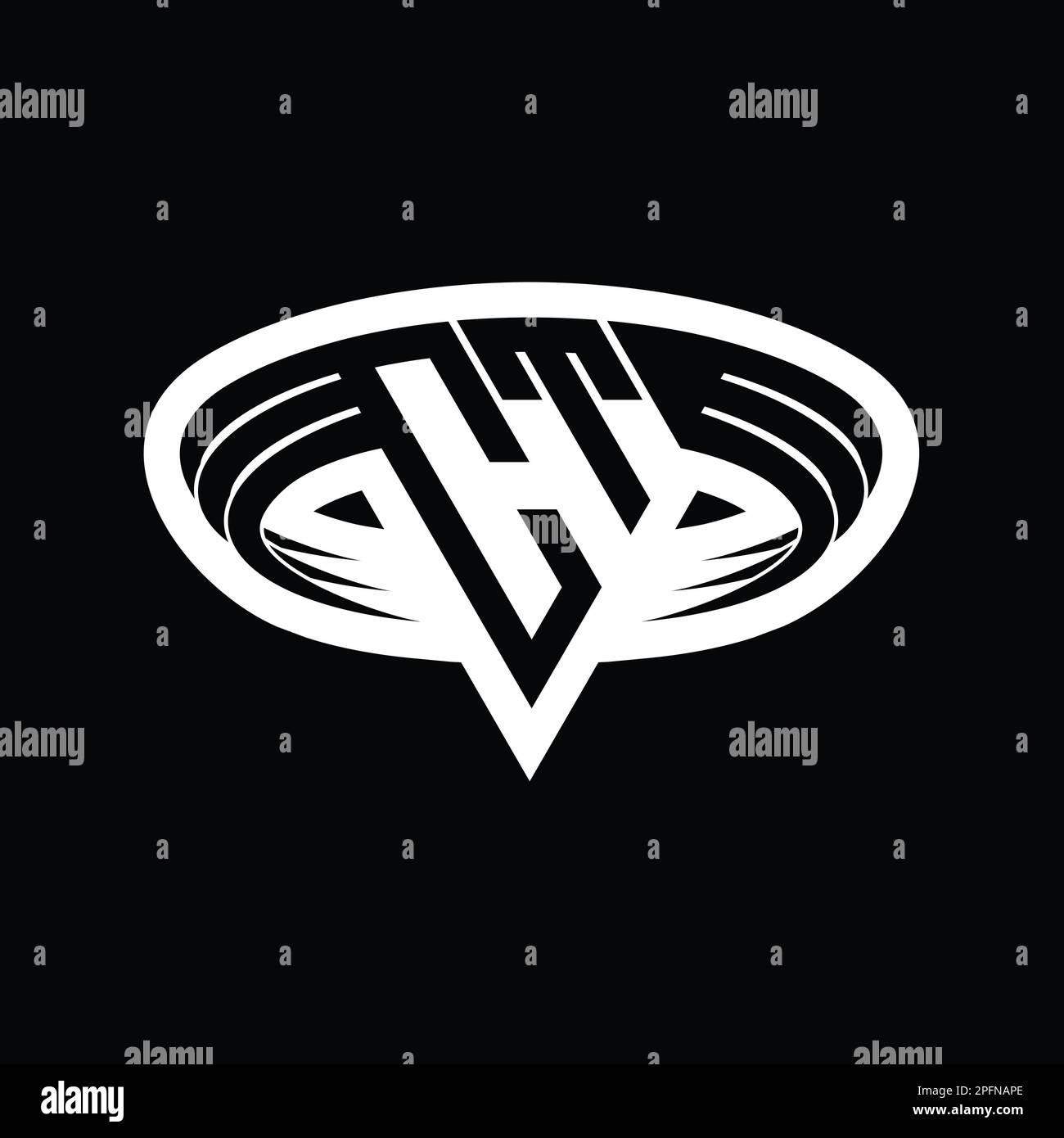 CT Logo monogram letter with triangle shape slice isolated outline ...