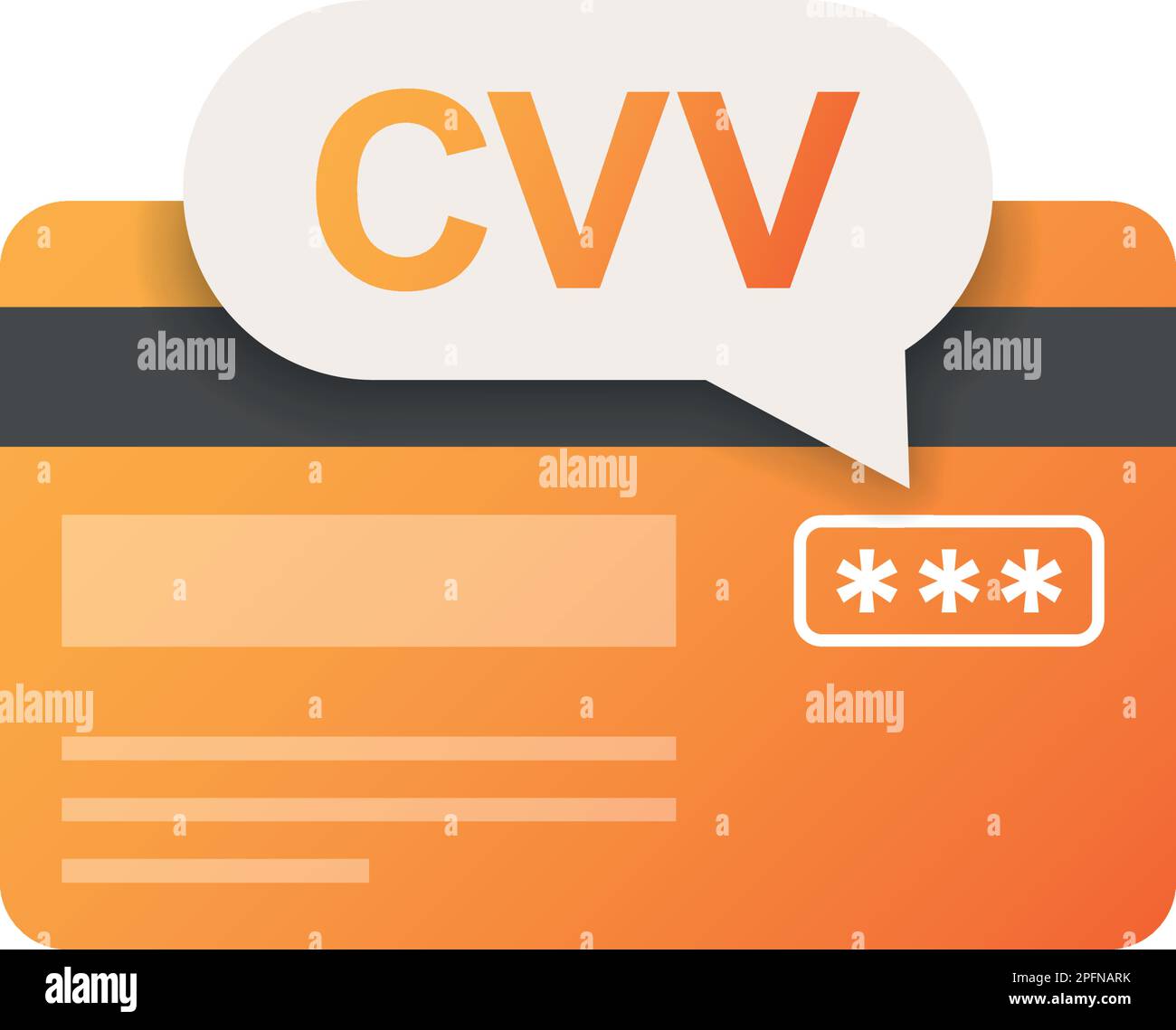 Credit Card Icon In Flat Style Cvv Verification Code Vector Illustration On Isolated Background