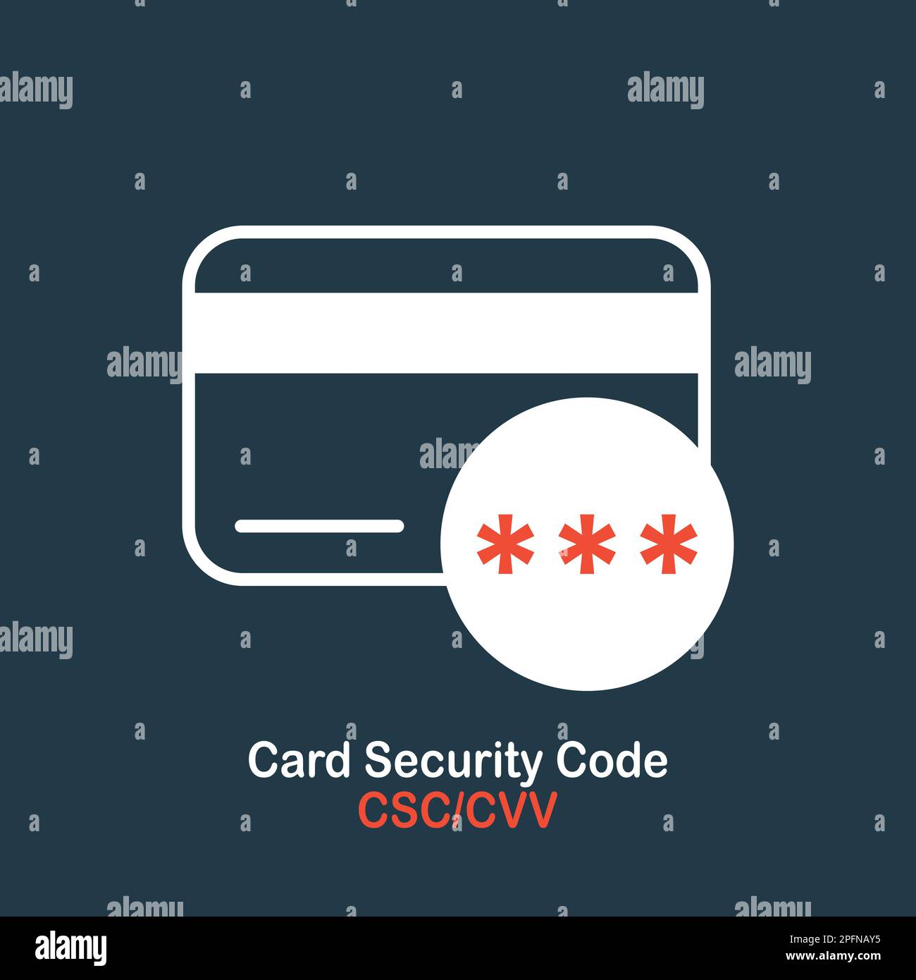 Credit Card Icon In Flat Style Cvv Verification Code Vector Illustration On Isolated Background