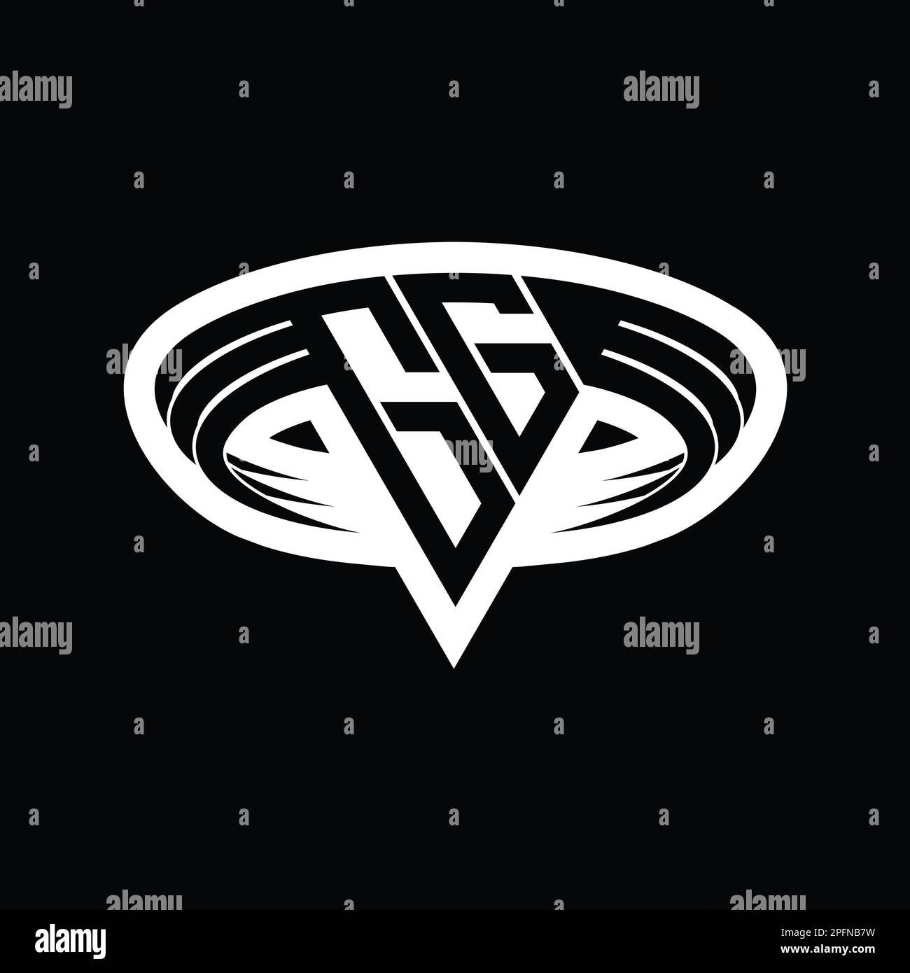 GG Logo monogram letter with triangle shape slice isolated outline ...